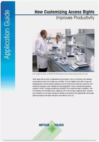 Налаштування прав доступу до балансів підвищує продуктивність: дізнайтеся, як це зробити за допомогою безкоштовної додатки від МЕТТЛЕР ТОЛЕДО