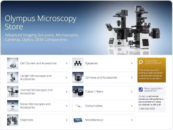 Olympus-ը գործարկում է նոր Microscopy վեբ խանութը հեշտ և հարմարավետ գնումների փորձի համար 26178_1