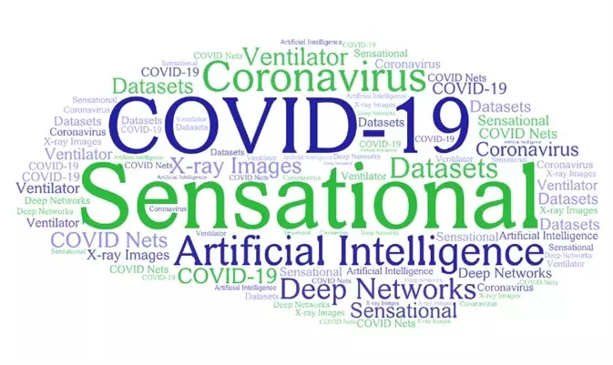 The Surge of Sensationalist COVID-19 AI Research